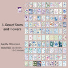 Floral Sticker Book - 600 Pcs Paper Series Flower Stickers | Stamprints