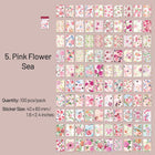 Floral Sticker Book - 600 Pcs Paper Series Flower Stickers | Stamprints