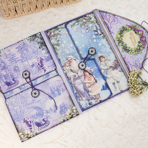 Frozen Purple Christmas Mini Project Folio Kit | Handmade Junk Journal ...