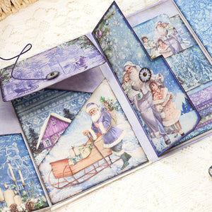 Frozen Purple Christmas Mini Project Folio Kit | Handmade Junk Journal ...