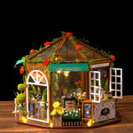 DIY Garden Cafe Assembly Model Kit | Stamprints Miniature House
