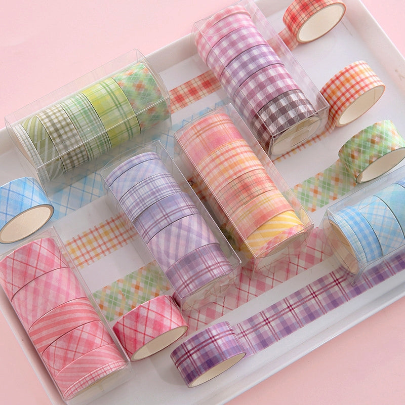 Romantic Plaid Washi Tape Set - Deco & Masking Tape Pack | Stamprints