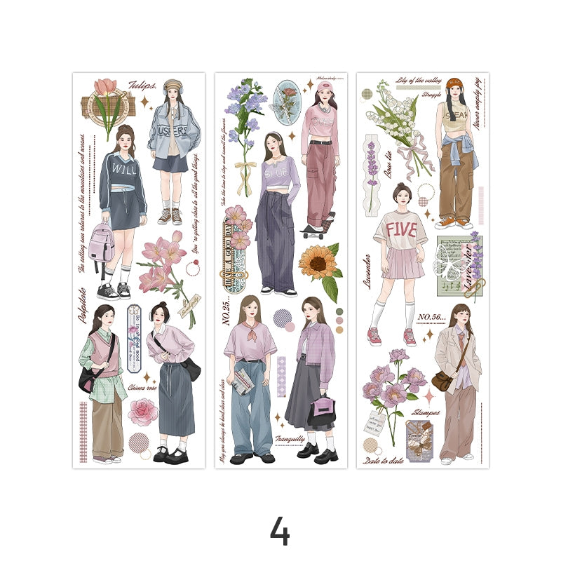 Casual Lifestyle Washi Stickers for Girls | Stamprints