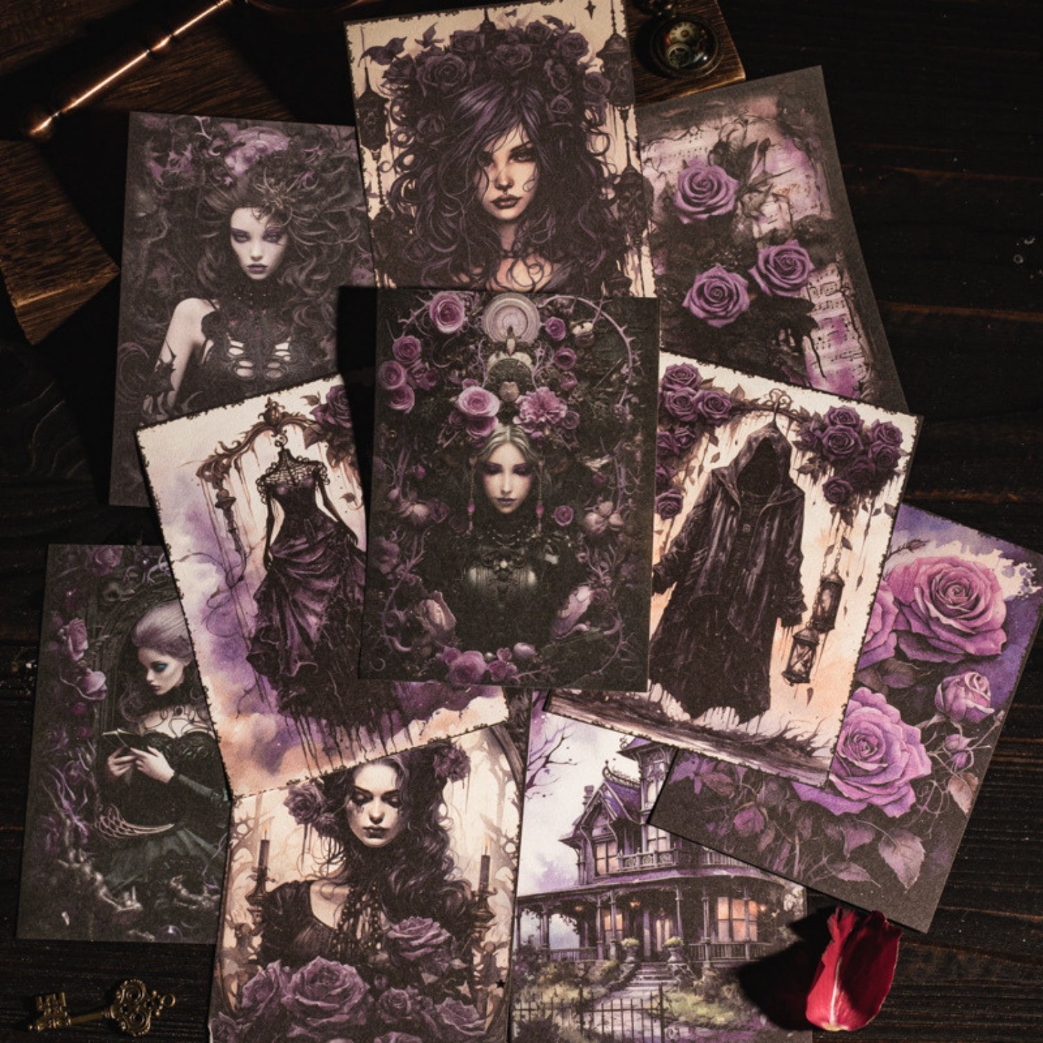 Vintage Gothic Legend Dark Notebook Decoration Paper | Stamprints