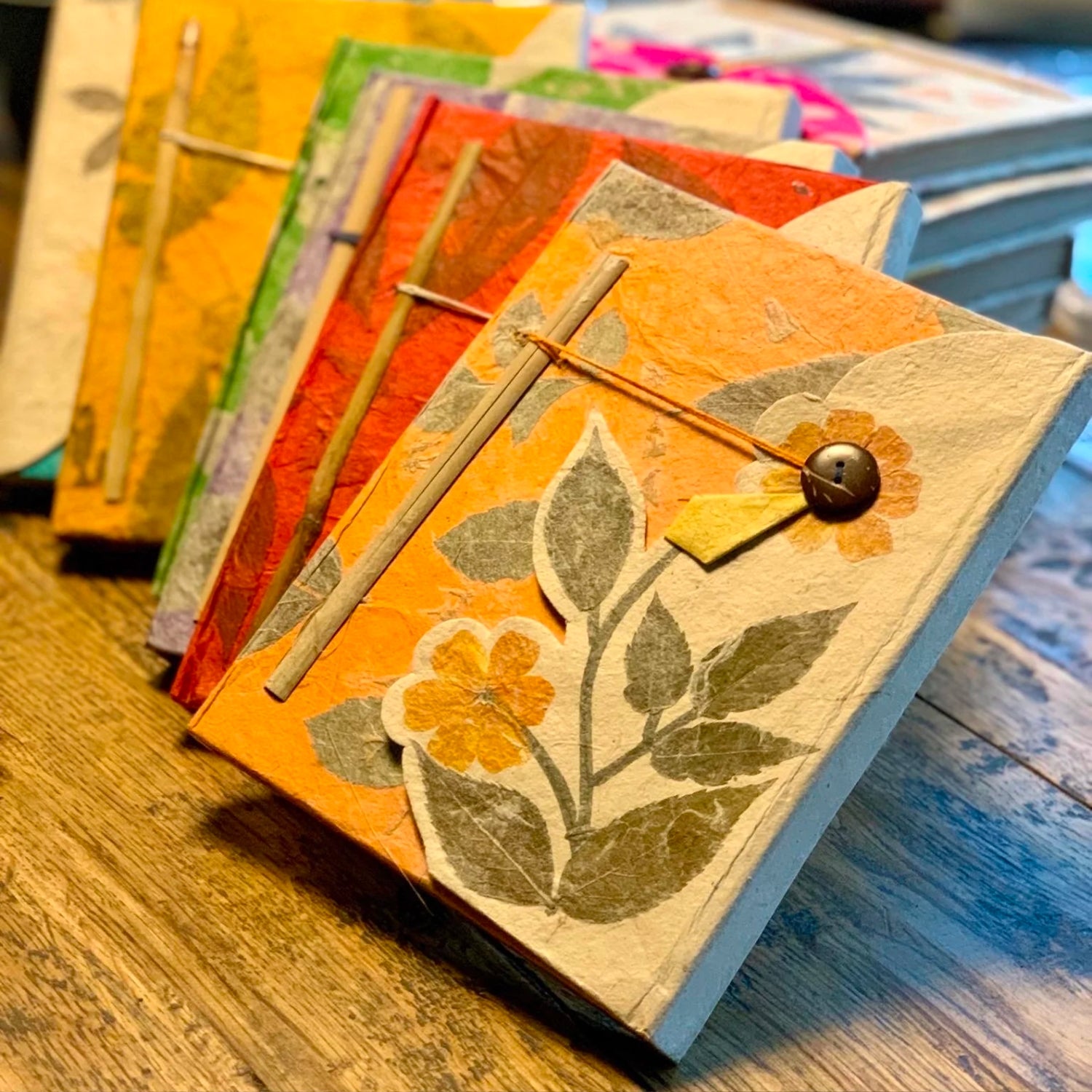 Handmade Flower Show Series Nepal Lokta Paper Notebook – Stamprints