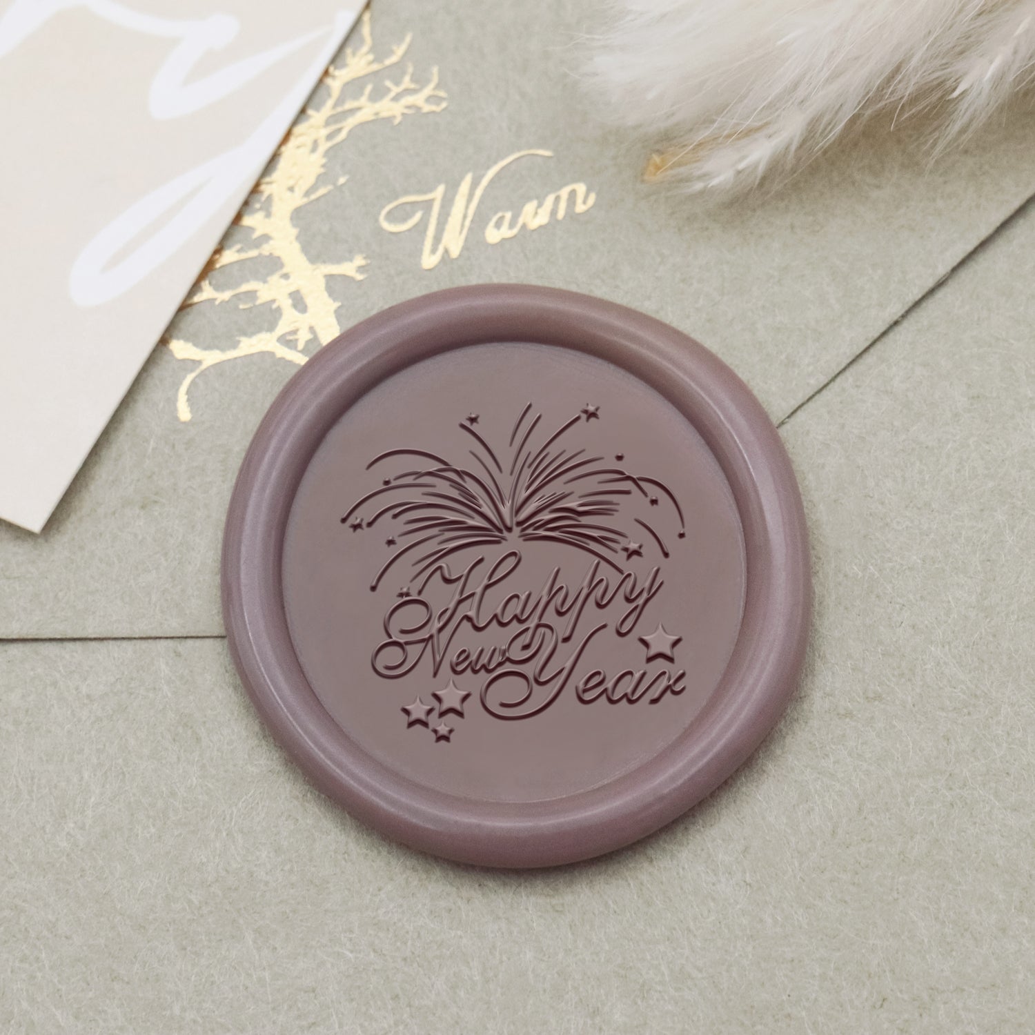 Happy New Year Wax Seal Stamp | Stamprints Holiday Collection