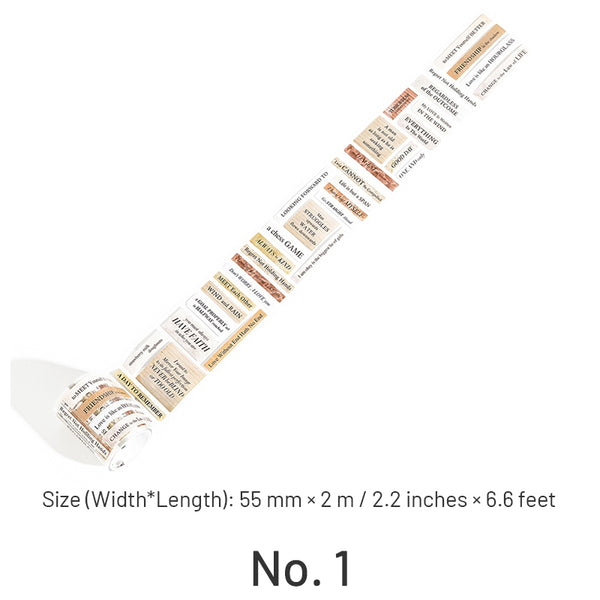 INS-Style Simple English Text Tape - Journal | Stamprints