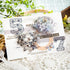 Clear Silver Lace & Flower Number Stickers | Stamprints