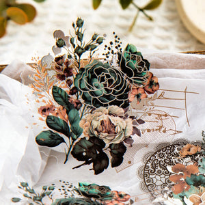 Clear Silver Lace & Flower Number Stickers | Stamprints