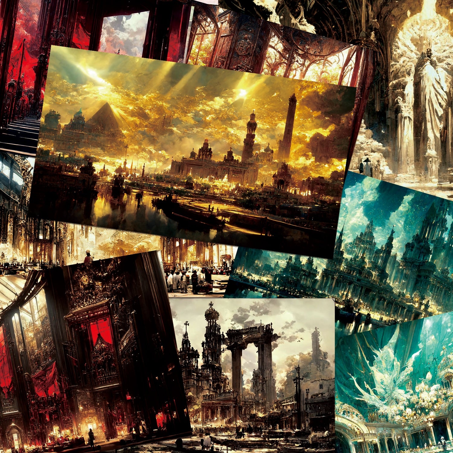 Majestic Medieval Fantasy Scrapbook Paper | Legendary Designs