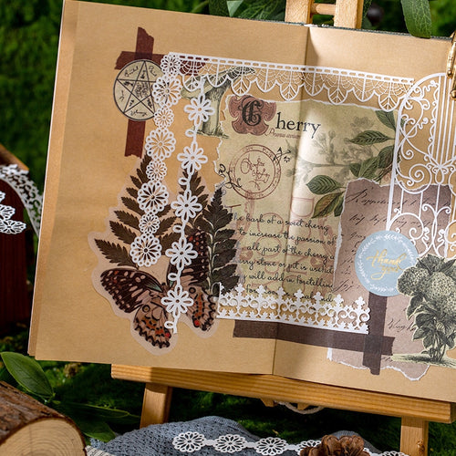 Linen Pattern Die-cut Lace Paper | Exquisite Texture