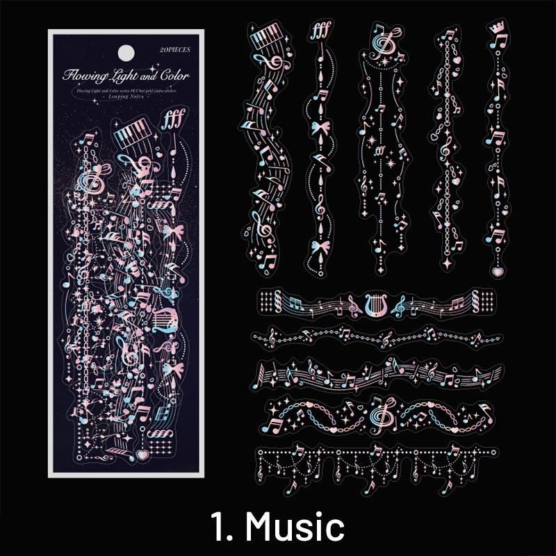 Clear Transparent Border Stickers - Music & Lace Designs | Stamprints