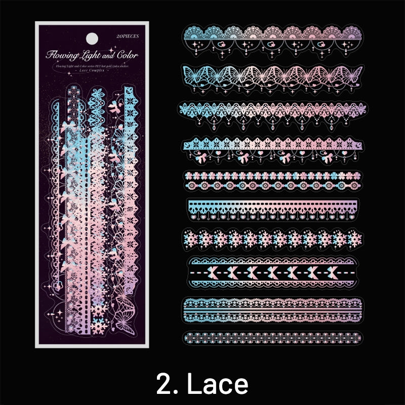 Clear Transparent Border Stickers - Music & Lace Designs | Stamprints