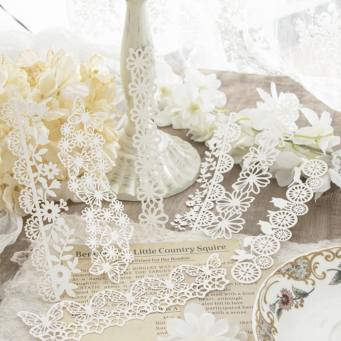 Long Strip Lace Cutout Decorative Paper | Exquisite Die-cut Patterns
