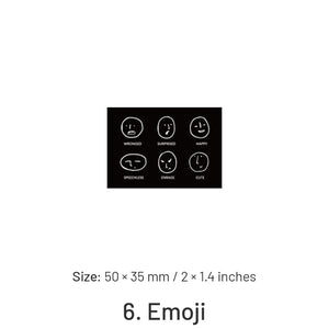 Moon Bill Diamond Emoji Wooden Rubber Stamp | Stamprints