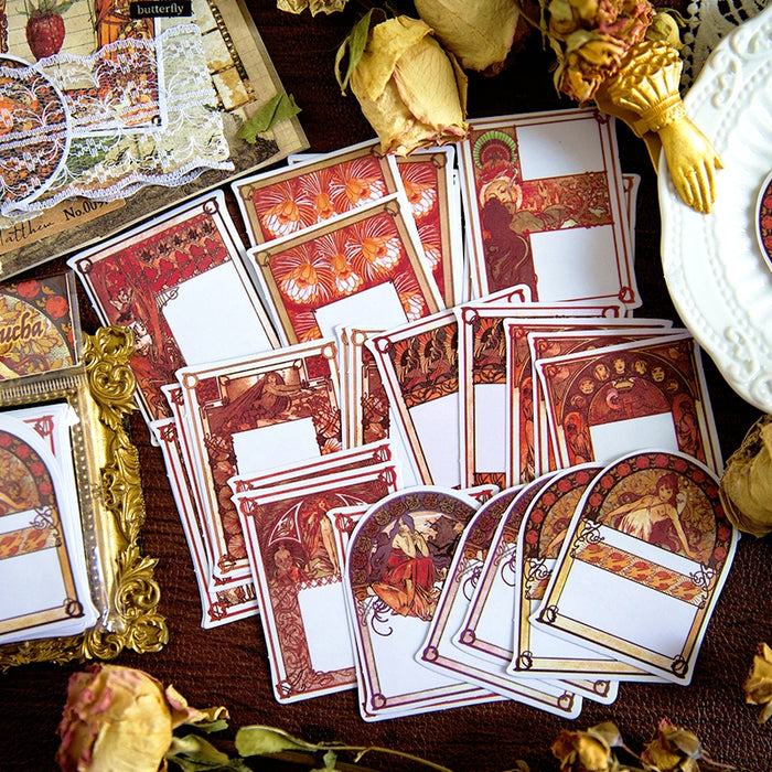 Elevate Your Artistry with Mucha Collection Retro Stickers - 30 Pieces ...