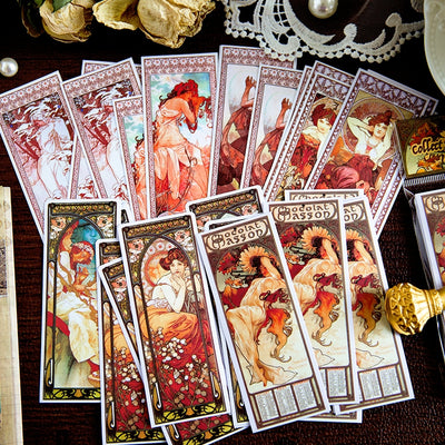 Elevate Your Artistry with Mucha Collection Retro Stickers - 30 Pieces ...