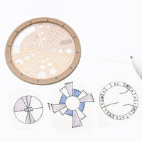 Rotating Template Drawing Ruler | Professional Measuring Tool | Stamprints