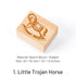 Neon Clothes Little Girl Retro Wood Rubber Stamp | Stamprints