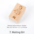 Neon Clothes Little Girl Retro Wood Rubber Stamp | Stamprints