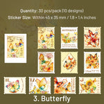 Clear Transparent Square Stamp Stickers | Nostalgic Shell Design ...