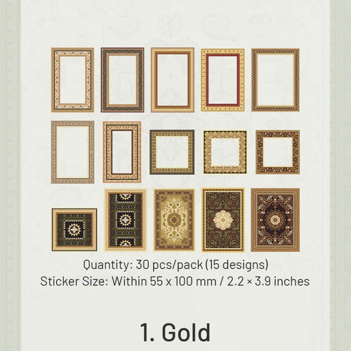 Baroque Hollow Border Stickers - Pattern Rhapsody Series | 30 Stickers ...