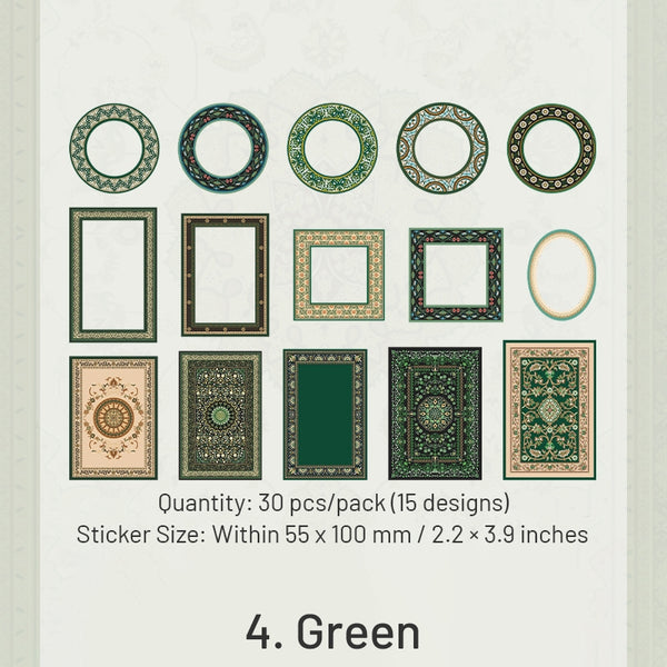 Baroque Hollow Border Stickers - Pattern Rhapsody Series | 30 Stickers ...