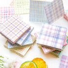 Plaid Notes Scrapbook Paper | Vintage Craft Supplies by Stamprints
