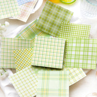 Plaid Notes Scrapbook Paper | Vintage Craft Supplies by Stamprints