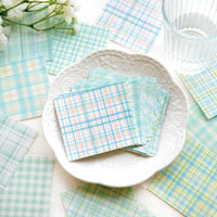 Plaid Notes Scrapbook Paper | Vintage Craft Supplies by Stamprints