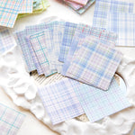 Plaid Notes Scrapbook Paper | Vintage Craft Supplies by Stamprints