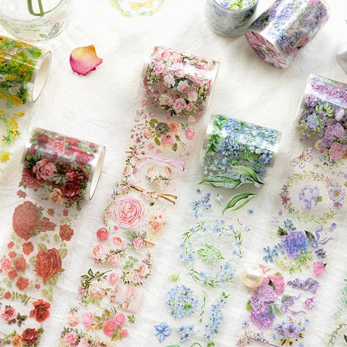 Plant a Rose Series Vintage Floral Decorative Tape - Versatile and ...