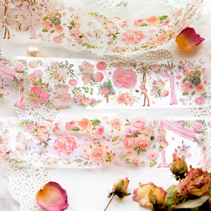 Plant a Rose Series Vintage Floral Decorative Tape - Versatile and ...