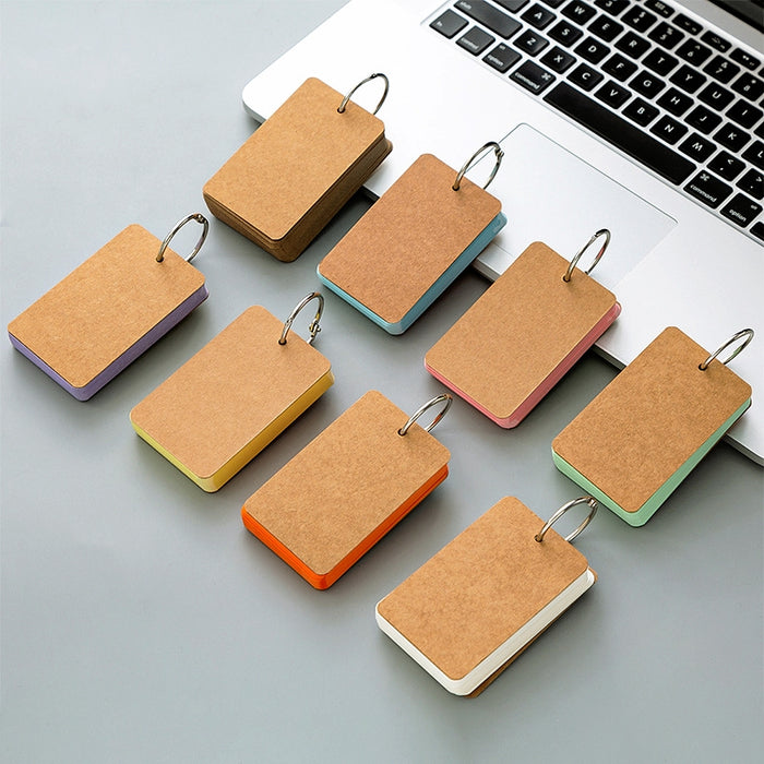 Portable Ring Buckle Colored Blank Loose-Leaf Notebook - Compact Size ...