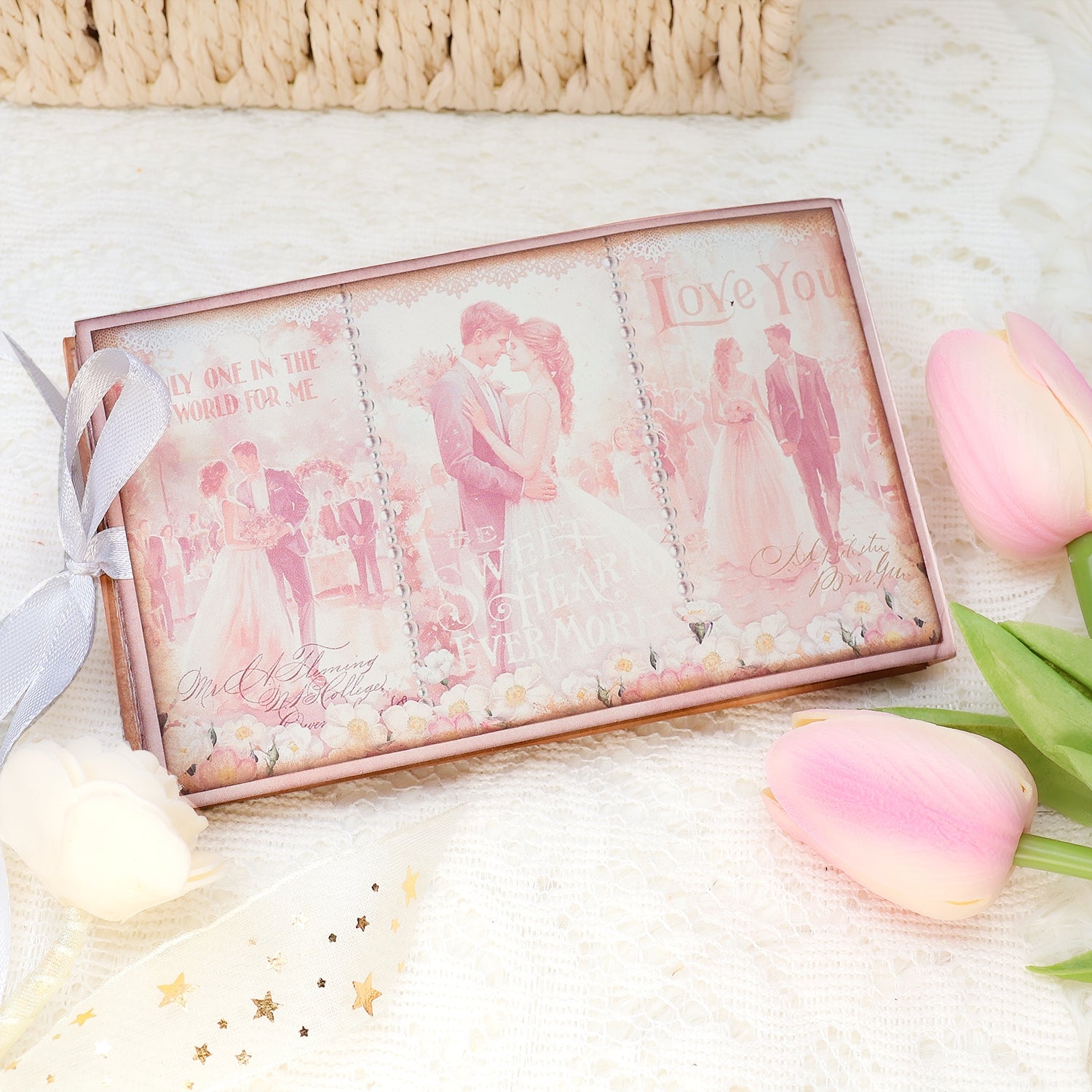 Pink Wedding Junk Journal DIY Craft Kit & Folio | Stamprints