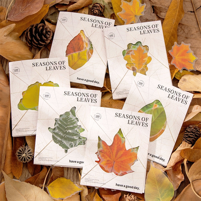 Clear Transparent Leaf Stickers for All Seasons | Stamprints