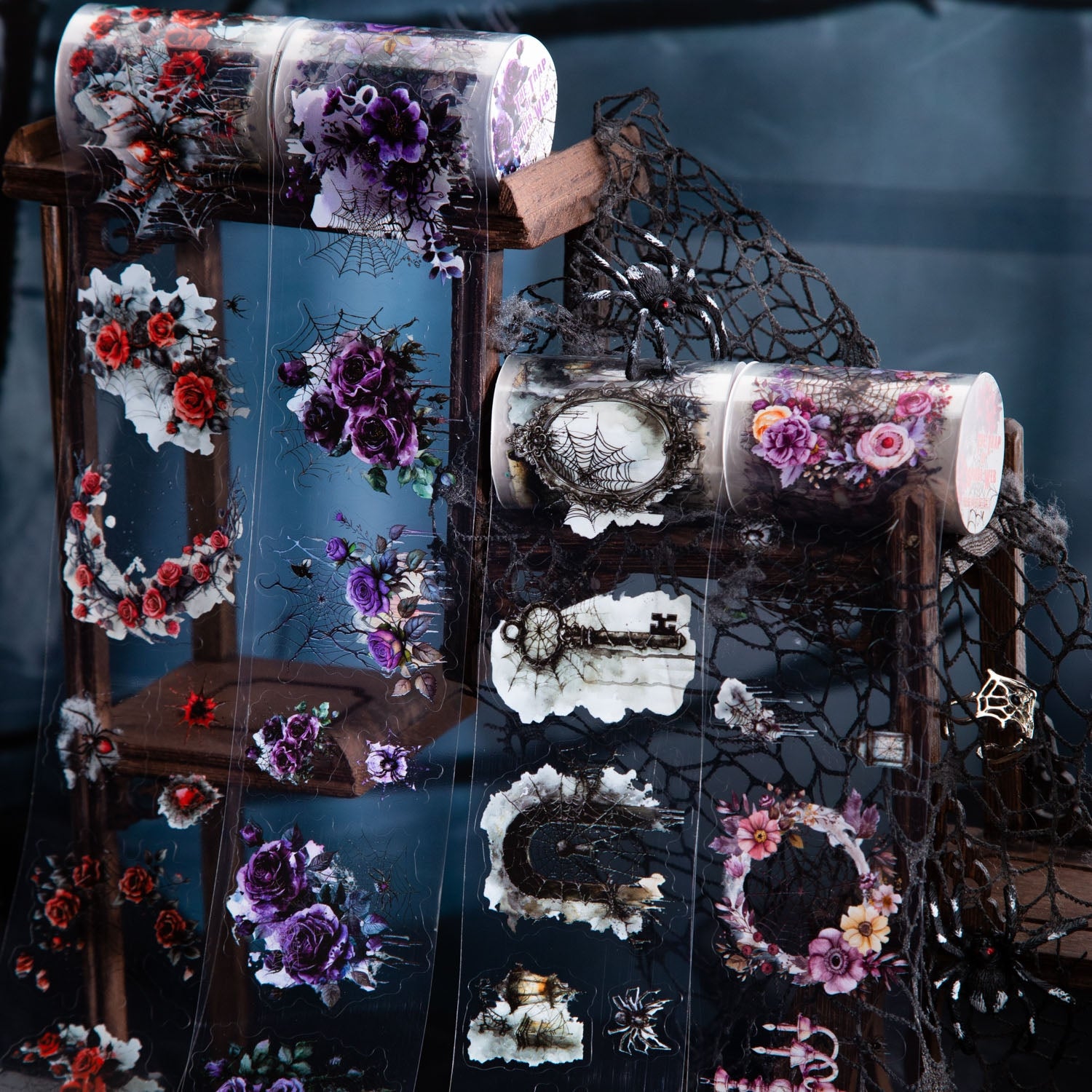 Spider Web Trap Themed Decorative Tape