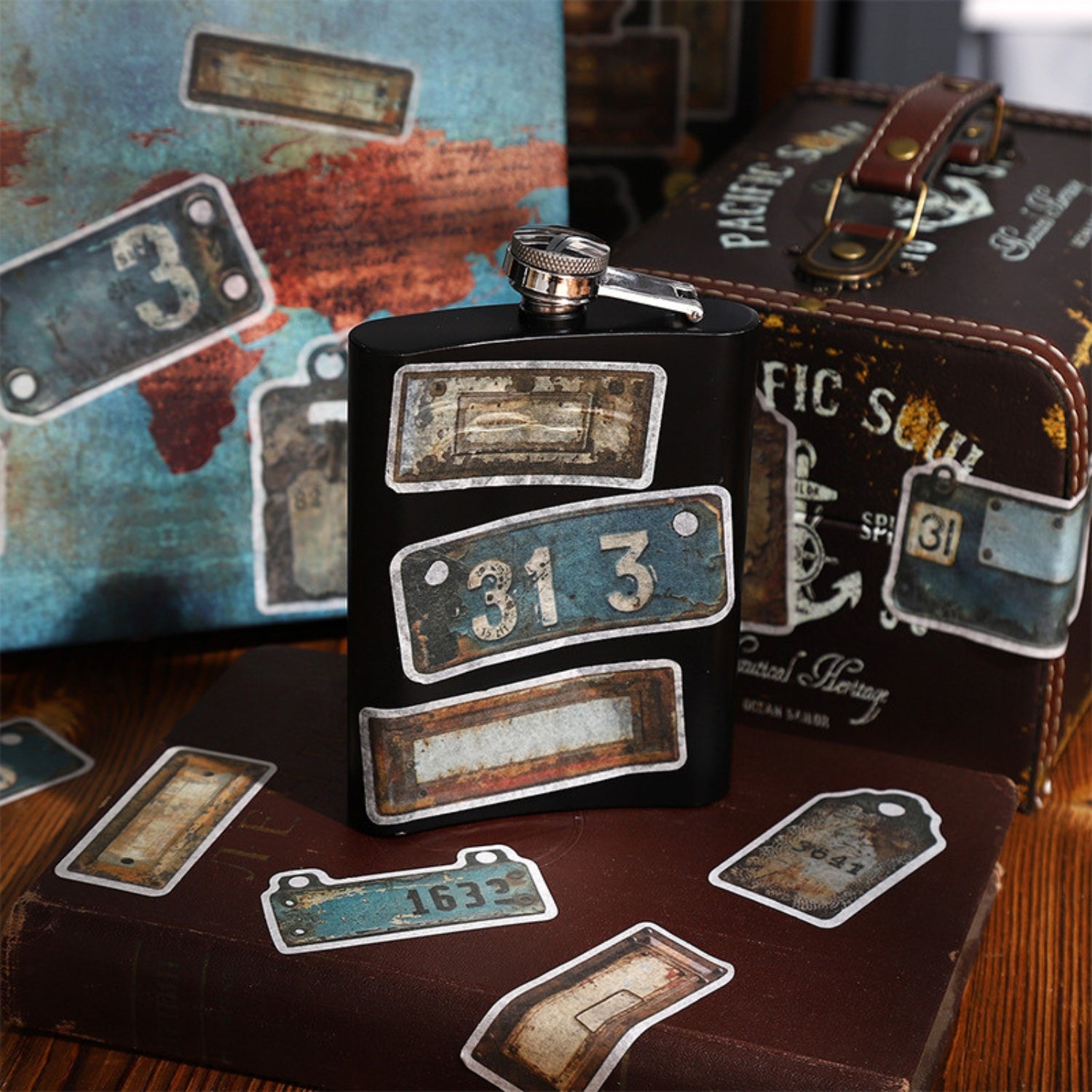 Retro Steam Pilot Label Sticker Pack | Premium Vinyl Decals by Stamprints