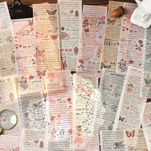Vintage Text and Poetry Washi Stickers | Stamprints