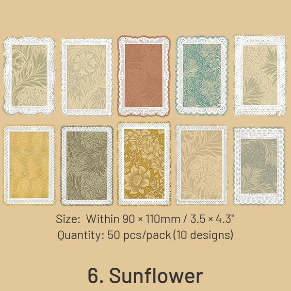 The Great Artist Series Morris Theme Lace Scrapbook Paper - 50 Sheets ...