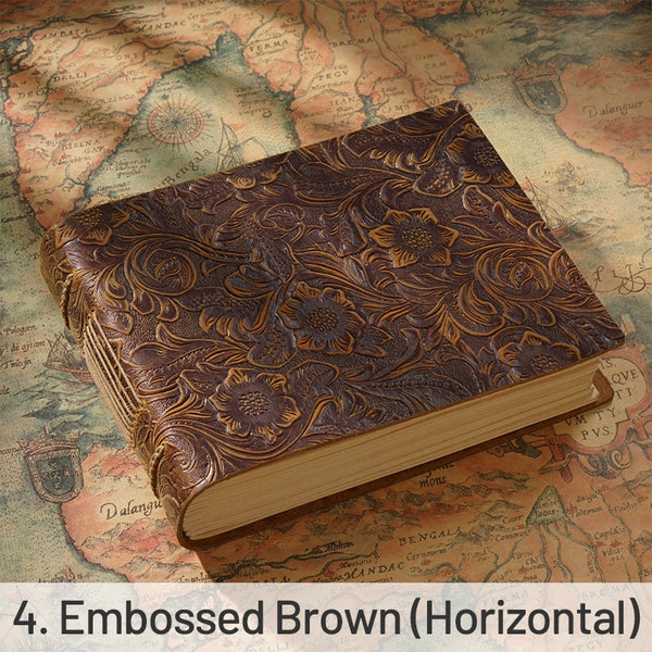 Thick Simple Hard Leather Notebook - Genuine Leather & 400 Pages & Full ...