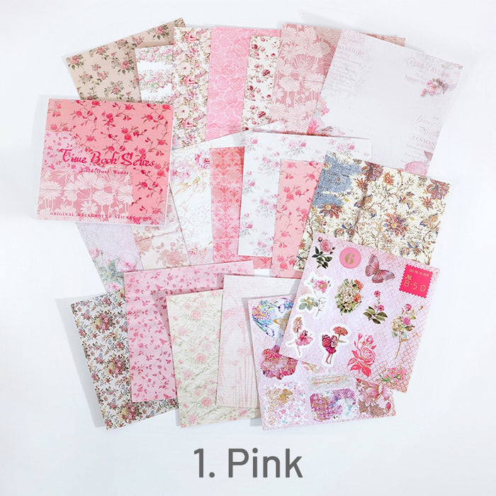 Vintage Square Background Sticker Book-Journal Stickers | Stamprints