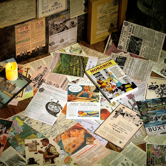 Time Travel Series Vintage Scrapbook Paper Book - Collage, and Crafts ...