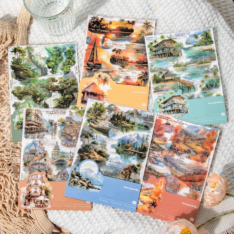 Travel Scenery Clear Stickers - Nature Views Collection by Stamprints