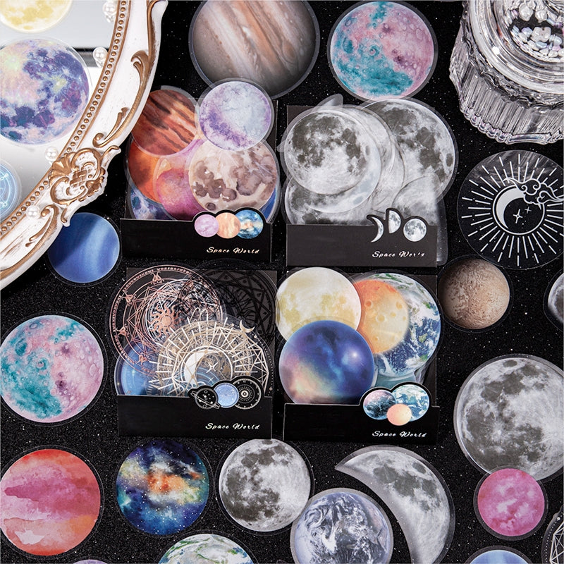 Universe Polyethylene Terephthalate Stickers - Moon, Planets, Magic ...
