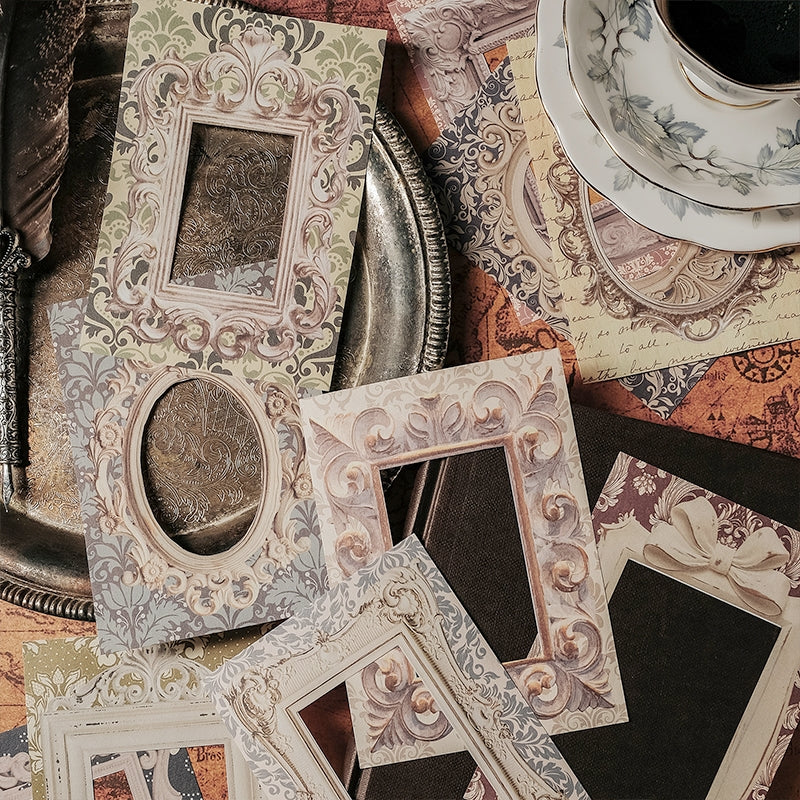 Vintage Baroque Border Paper | Elegant Decorative Material | Stamprints