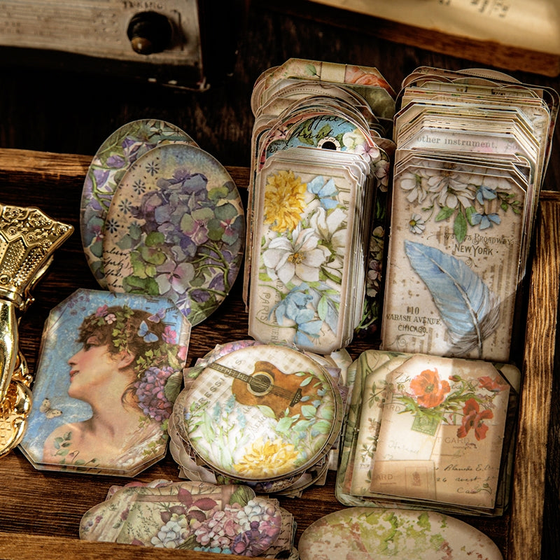 Vintage Botanical Forest Label Tags & Stickers | Stamprints