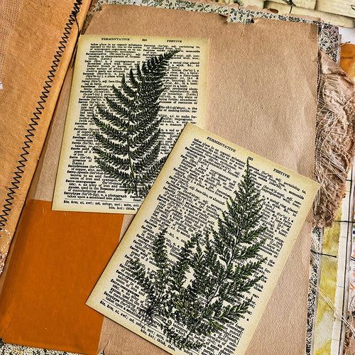Vintage Botanical Notes Scrapbook Paper - High-Definition Plant-Themed ...