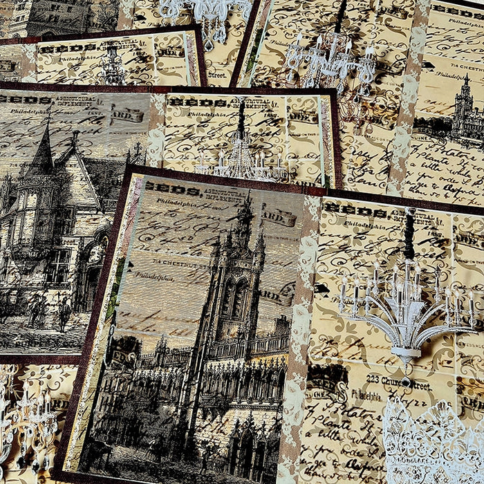 Vintage European Landscape Construction Junk Journal Paper - Handmade ...