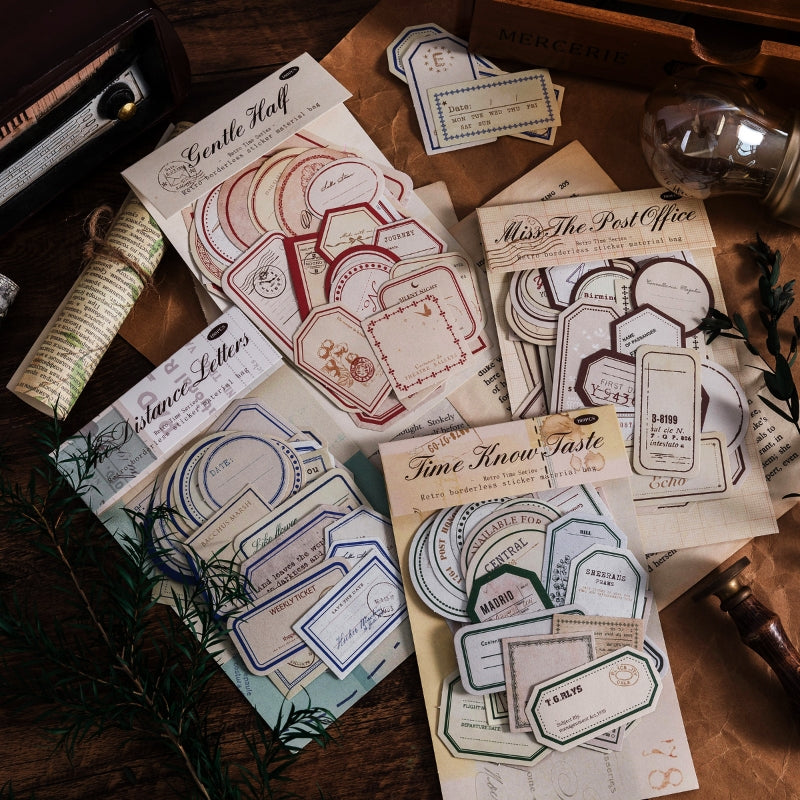 Vintage Label Message Box Stickers | Ephemera Journal Adornments